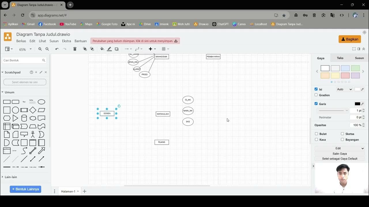 Merancang Entity-Relationship Diagram (ERD) menggunakan Draw.IO - YouTube