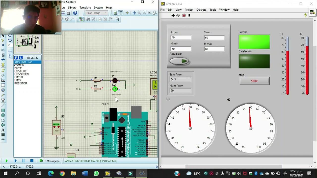 Control de temperatura y humedad Arduino y LabVIEW - YouTube