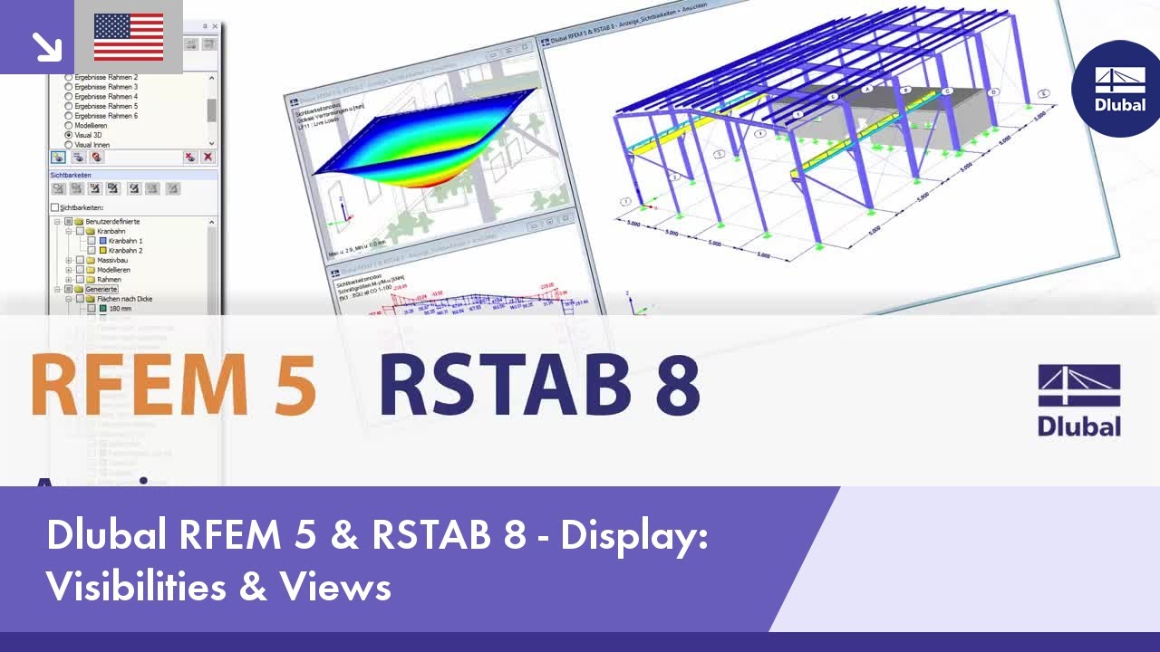 Dlubal RFEM 5 & RSTAB 8 - Display: Visibilities & Views - YouTube