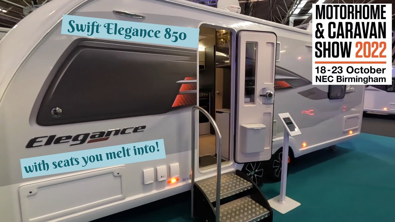 NEC 2022 October Swift Elegance 850 - very comfy caravan - YouTube