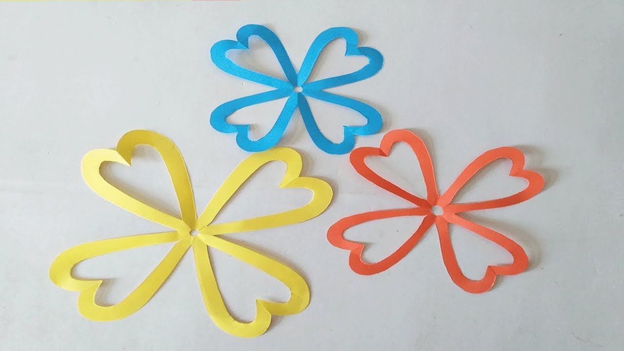 make simple & easy paper cutting flower designs //Paper Cutting Design ...