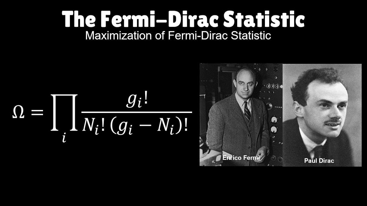 The Fermi–Dirac statistics. Derivative of Maximization F-D statistics ...