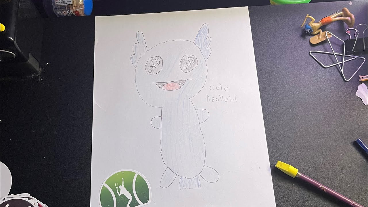 Cute, axolotl, step-by-step, tutorials - YouTube
