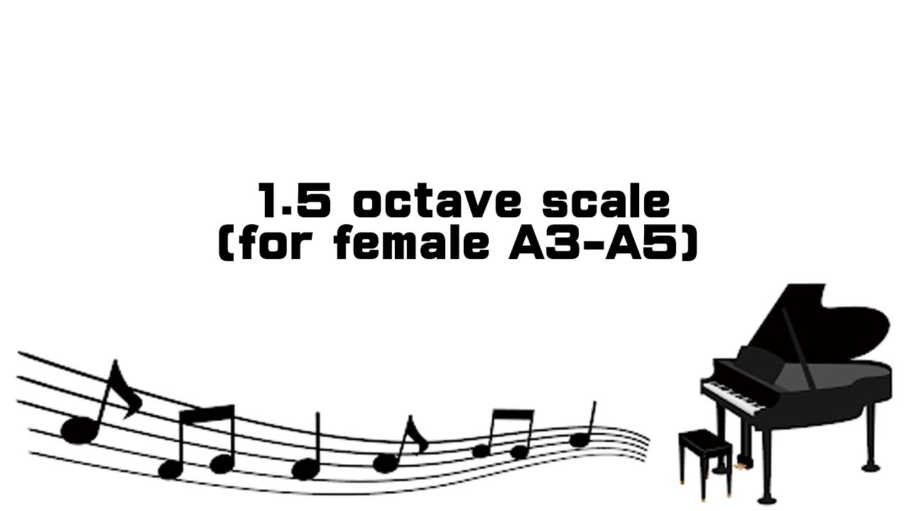 【for practice】1.5 octave scale for female(A3-A5)【voice training】 - YouTube