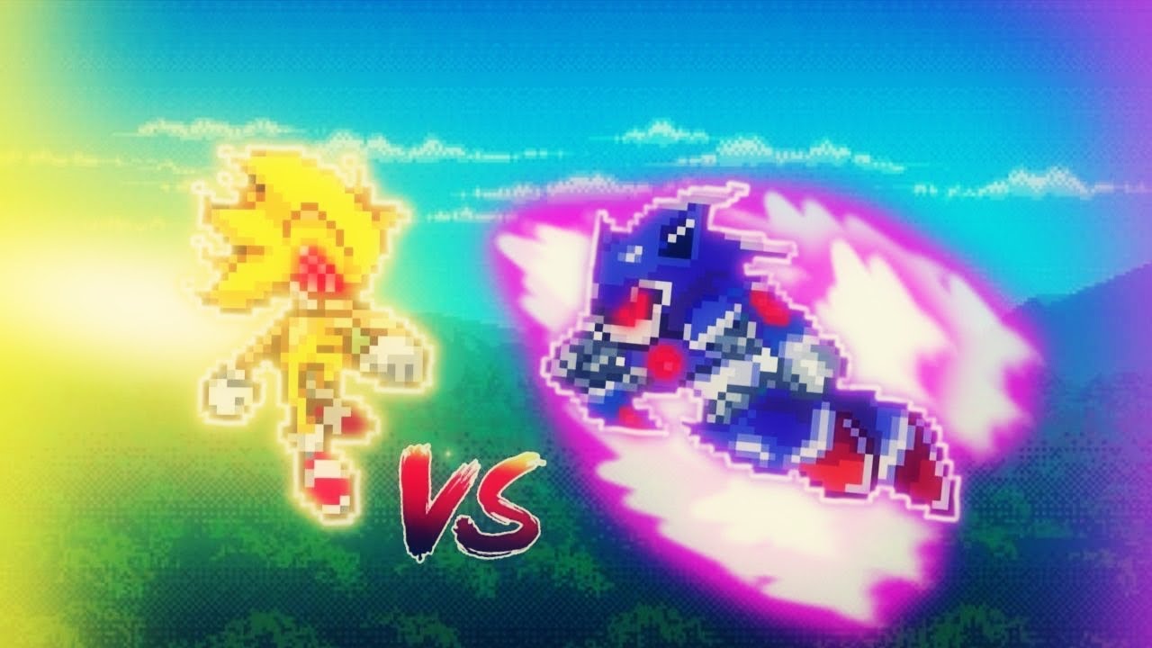 Fleetway Sonic Vs Metallix(Sonic Sprite Animation) - YouTube
