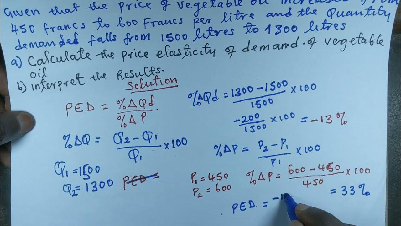 How to calculate price elasticity of demand. - YouTube