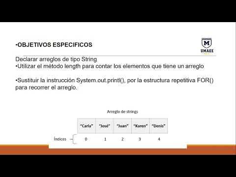 Arreglo Array String en NetBeans - YouTube