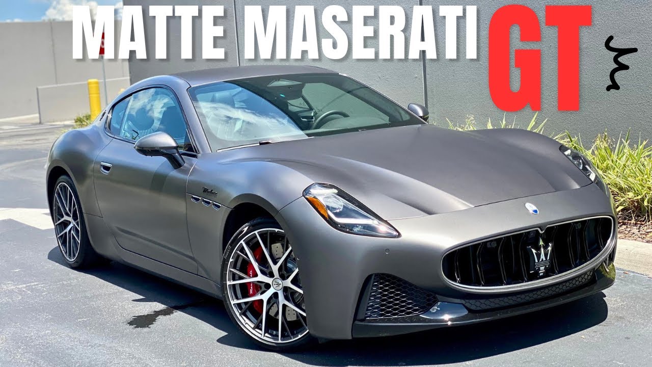 2024 Maserati Granturismo Modena Stuns In Matte Grigio Maratea Paint ...