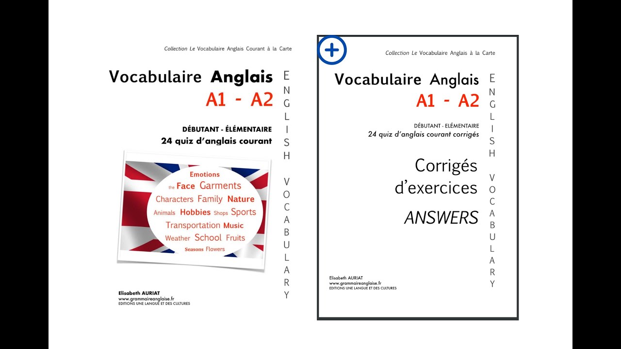 Anglais Vocabulaire de base - quiz corrigés - niveaux A1/A2 - # ...