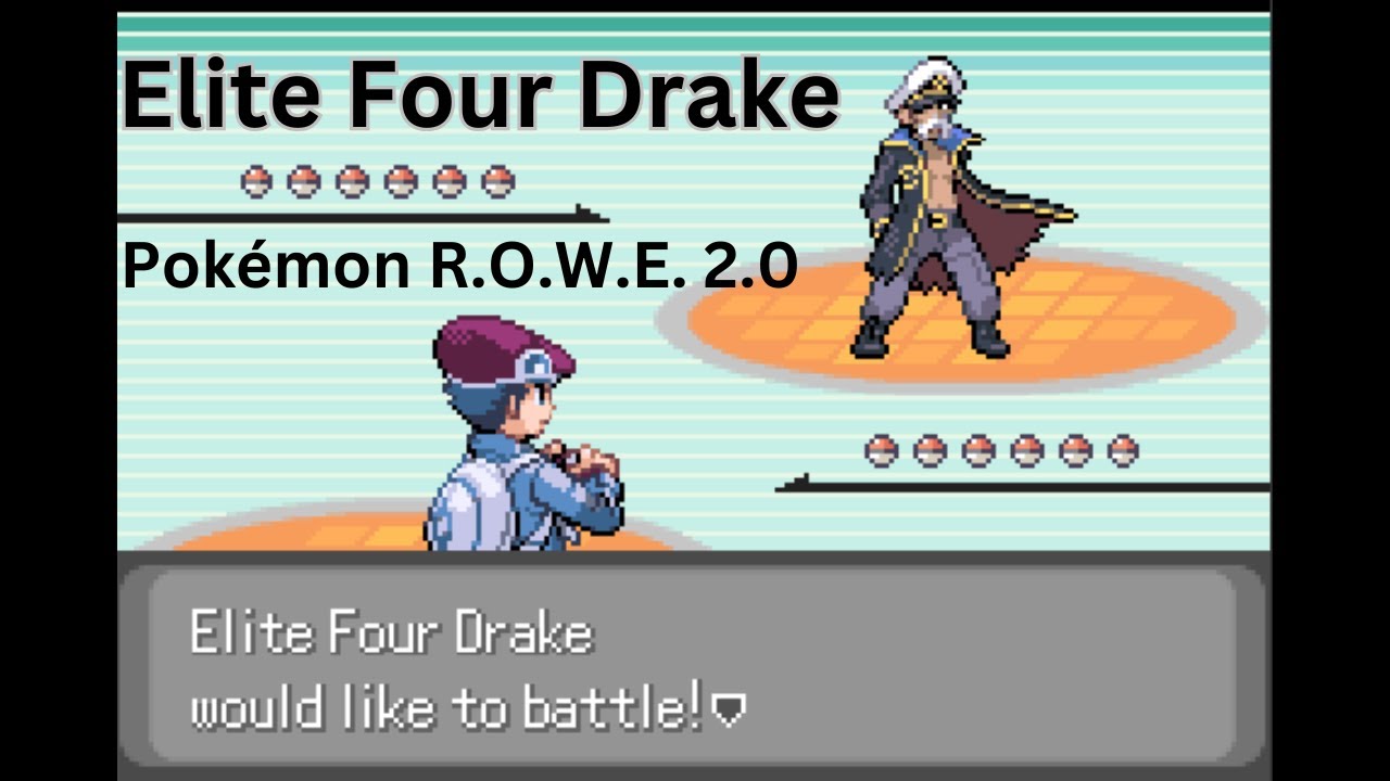Pokémon ROWE 2.0 - Elite Four Drake (Doubles Hard Mode) - YouTube