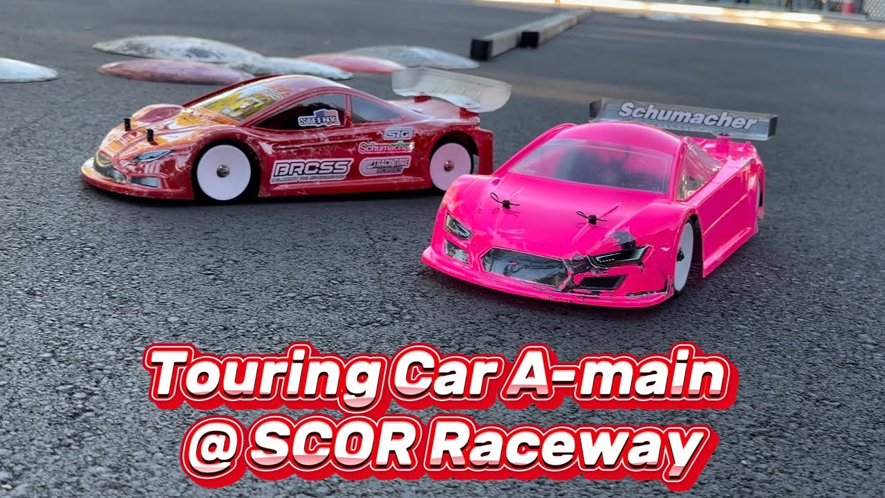 17.5 Touring Car A-main RC race at SCOR Raceway in Anaheim, California ...