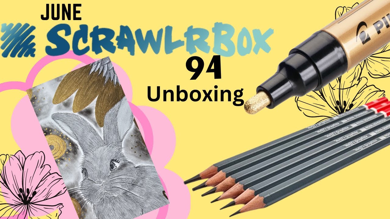 Scrawlrbox 94 Unboxing And Challenge Art ️ Youtube