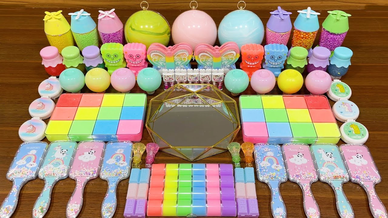 PASTEL slime!!!Mixing random into STOREBOUGHT!!!Satisfying Slime Video ...