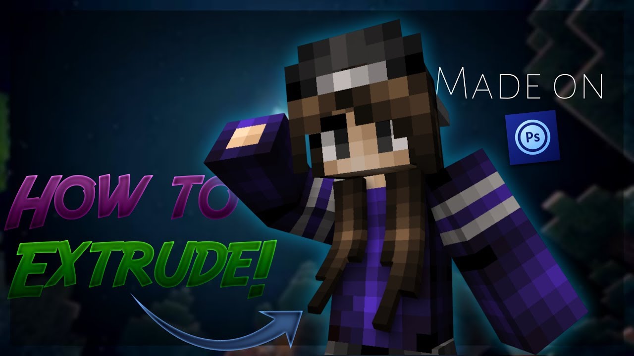 How To Bend Extrude Minecraft Girl Hair Tutorial!!! (Ps Touch) - YouTube