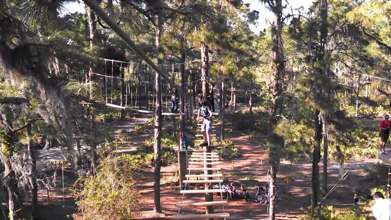 Daniel crossing one of the obstacles at TreeUmph Adventure course ...