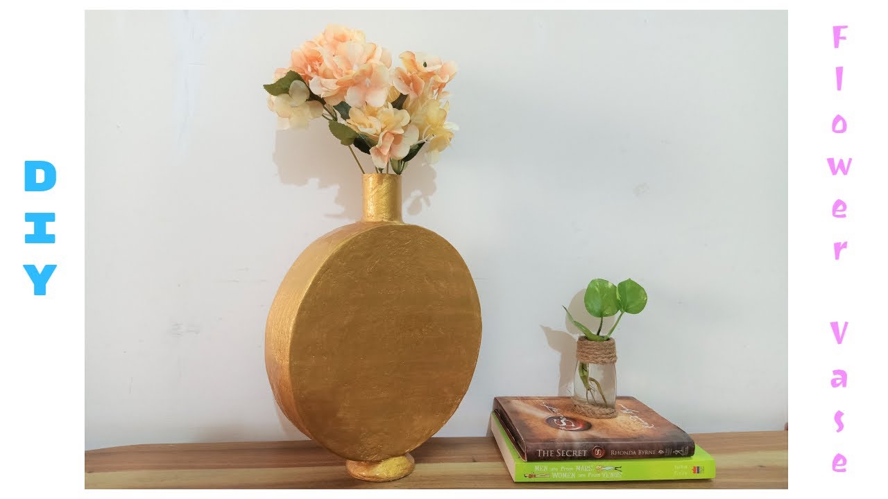 DIY Flower Vase With Cardboard Best Out Of Waste How To Make Gold DIY Flower Vase With Cardboard Best Out Of Waste How To Make Gold