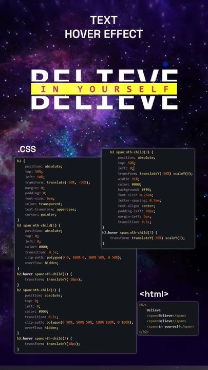 text Hover effect in HTML CSS #shortvideo #youtube #css #html #css #animation - YouTube