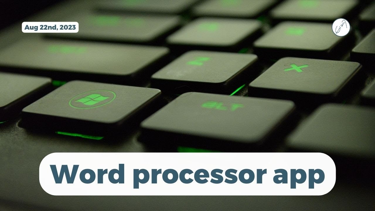Word processor app - YouTube