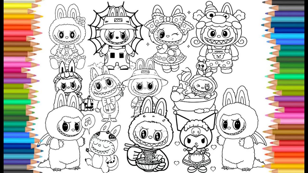 LABUBU New Coloring Pages / How to Color New Popular Labubu Monsters ...