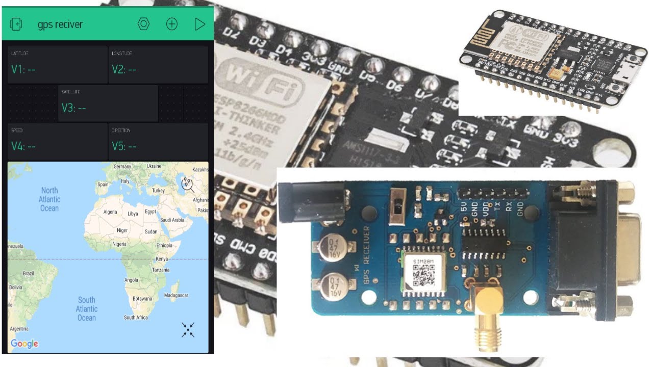 Node_MCU 8266 with Gps Reciver ( Sim28m ) - YouTube