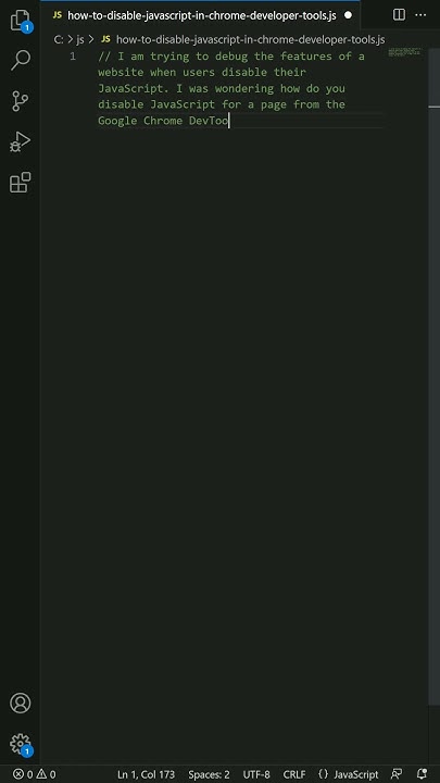 How to disable JavaScript in Chrome Developer Tools? - YouTube