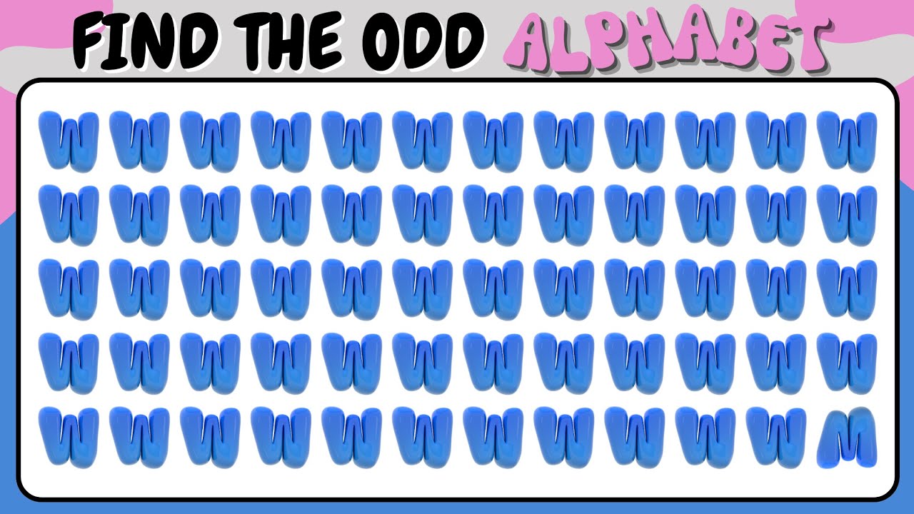 Find The ODD One Out - Alphabet Edition | #010 - YouTube