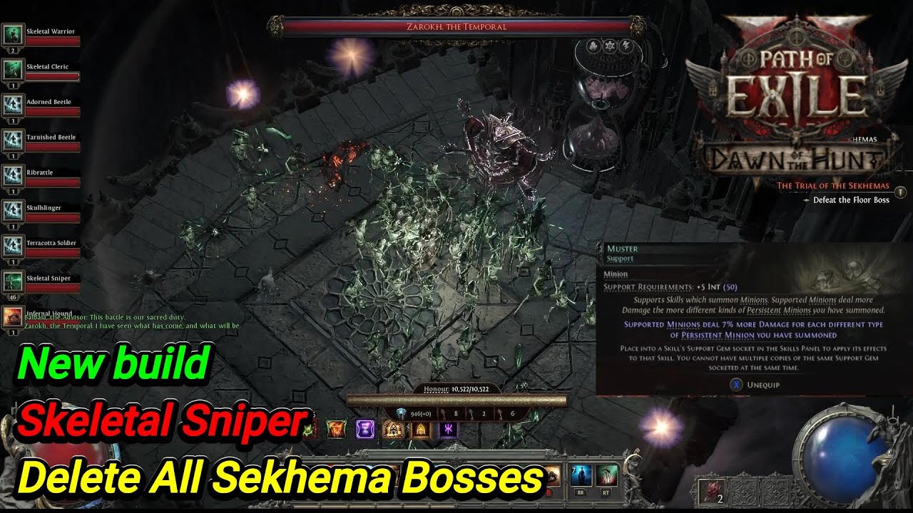 POE 2 Dawn of the Hunt / New build / Skeletal Sniper / Delete All Sekhema Bosses - YouTube