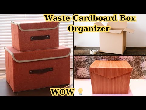 How To Make Storage Box With Cardboard | Crafty Mom's Creativity - YouTube