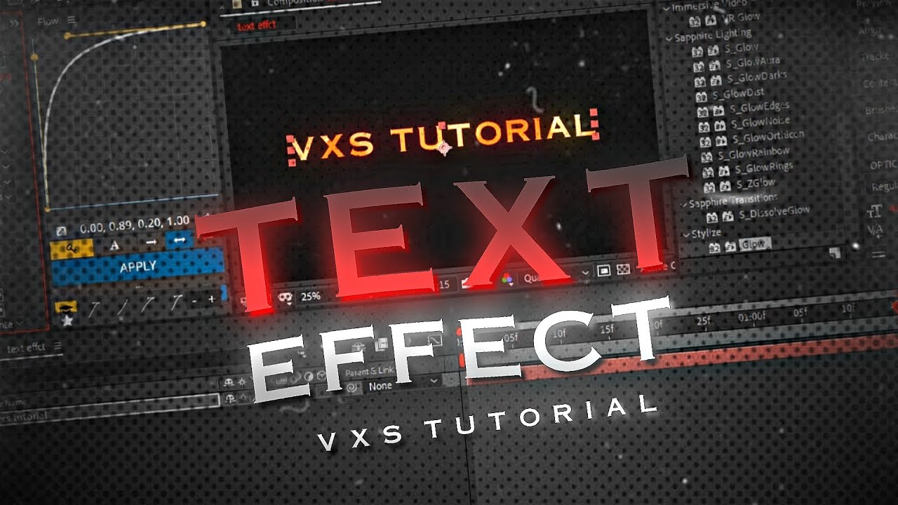 Trending Text effect in After effects | s_textureflux effect | sapphire ...