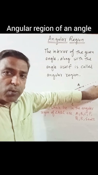 what is angular region of a triangle#shots#triangle - YouTube