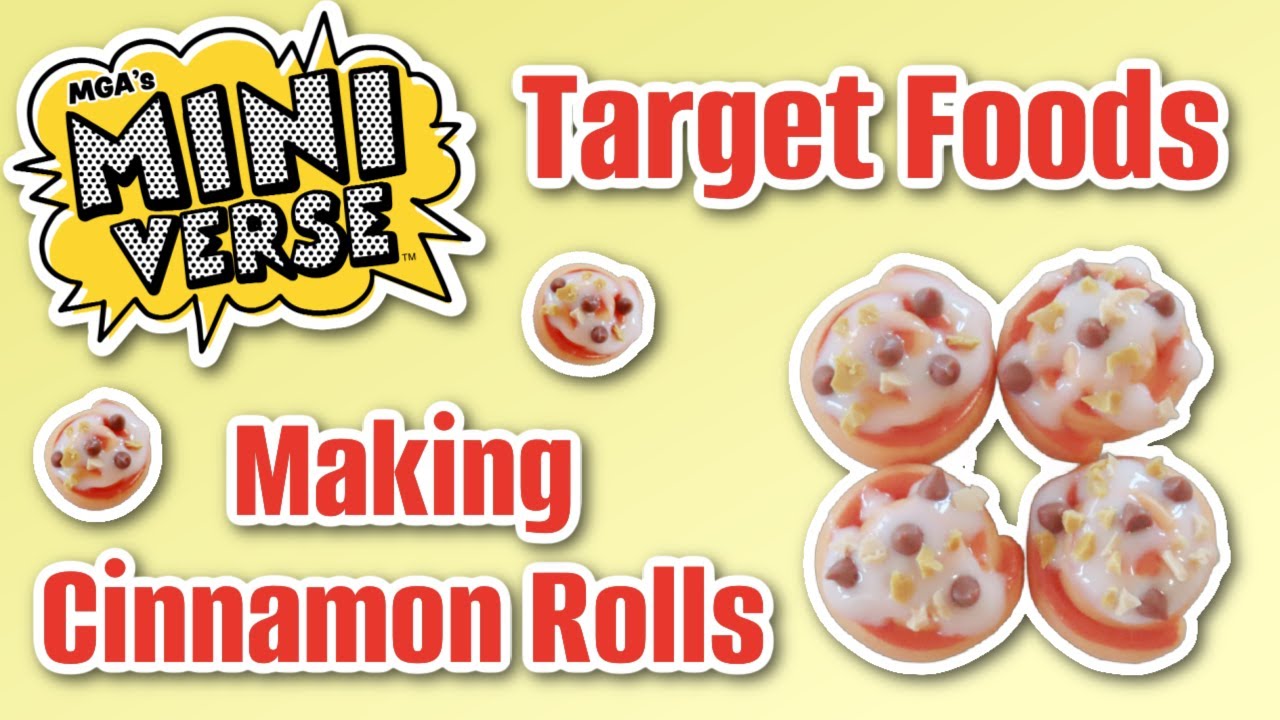 Miniverse Target Favorite Foods - Making Fancy Cinnamon Rolls - YouTube