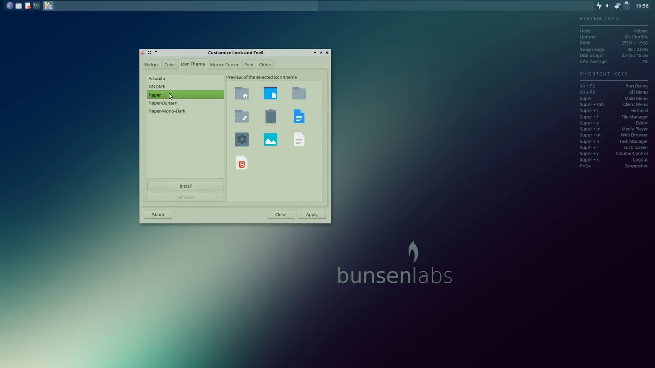 Walkthrough of Bunsenlabs Debian OS (Openbox) - YouTube