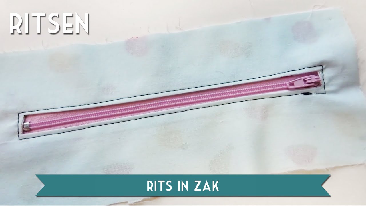 Naai een rits in een zak met beleg - Ritsen - YouTube