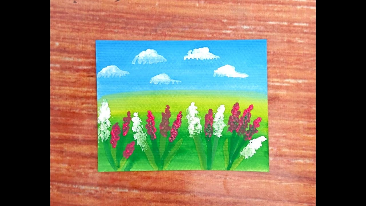 Natural scenery colour drawing | Natural scenery drawing easy - YouTube