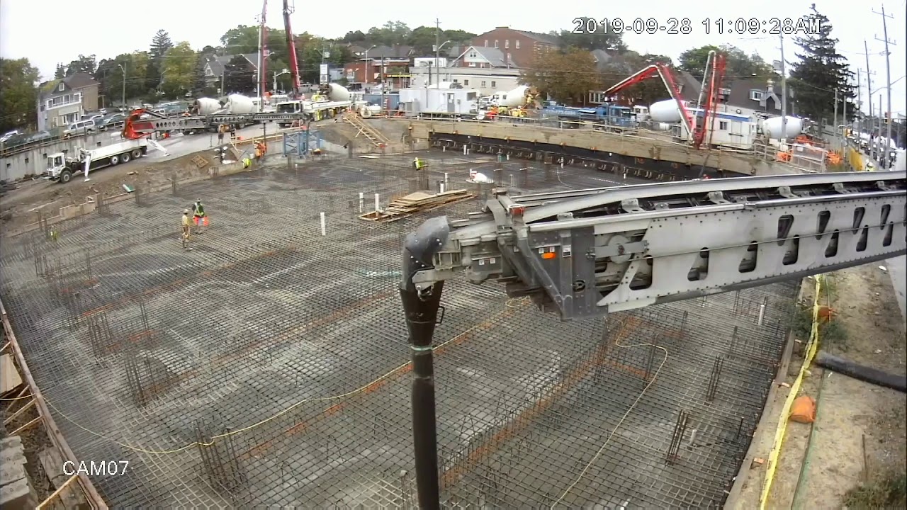 Raft Slab Concrete Pour Timelapse - YouTube