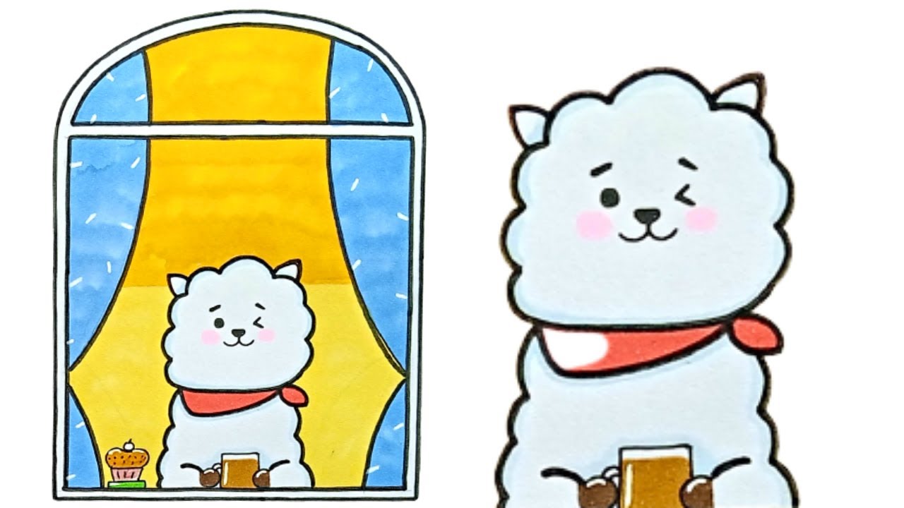 How to draw BT21 RJ | Cómo dibujar BT21 RJ - YouTube