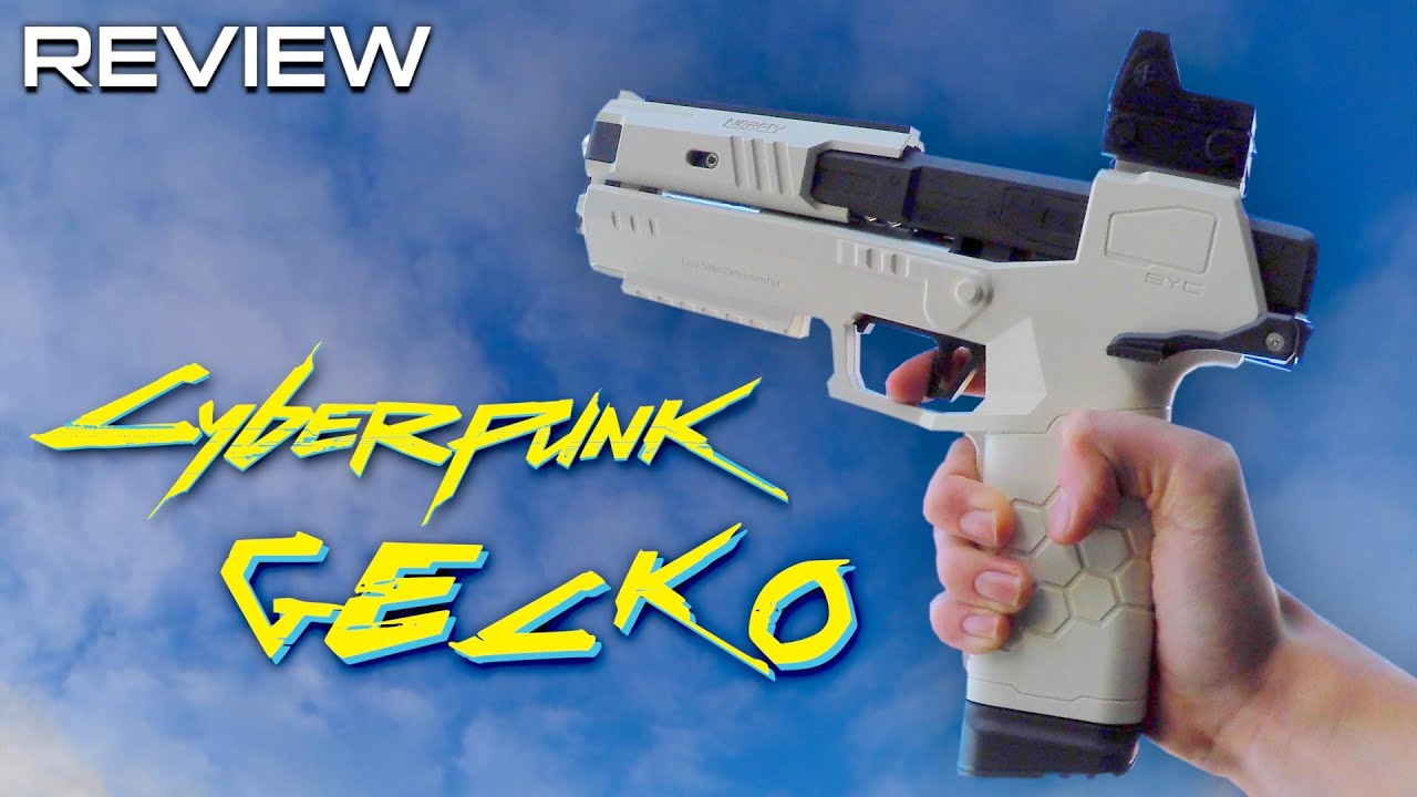 Cyberpunk 2077 Lizzie Gecko Nerf Gun -- Unboxing and Review - YouTube