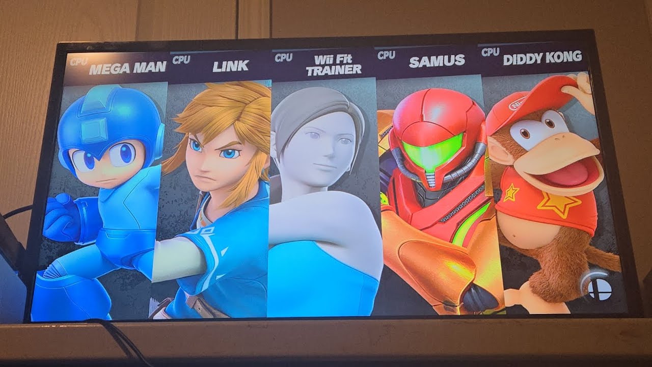 Mega Man vs Link vs Wii Fit Trainer vs Samus vs Diddy Kong - YouTube