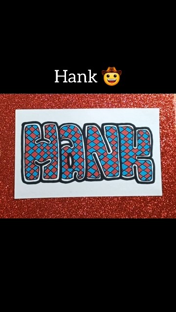 Rate this art 🎨 Hank Name Art #calligraphy #graffiti #art #sharpie # ...