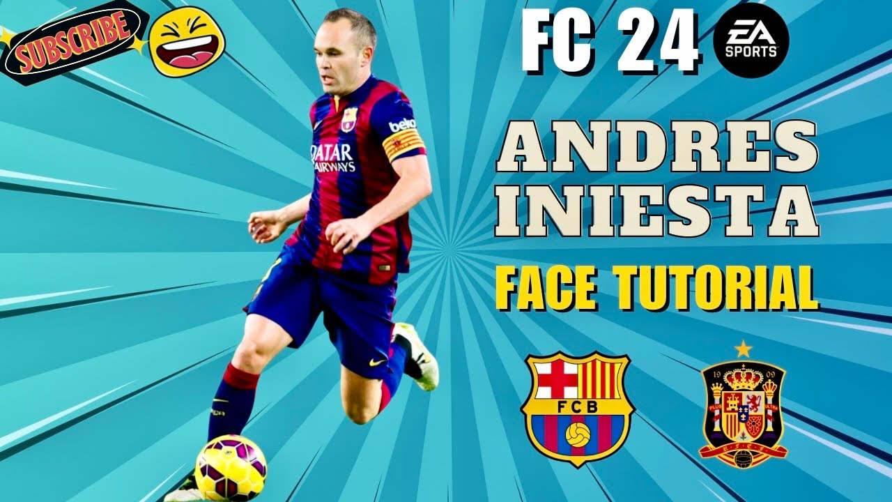 EA FC 24 ANDRES INIESTA - Pro Clubs Career Mode LOOKALIKE Face Creation ...