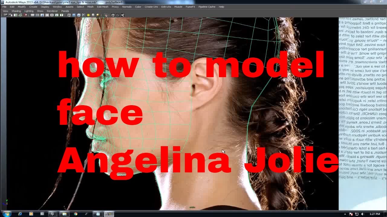 How to Model Face Angelina Jolie - YouTube