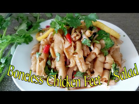 Chicken Feet Recipe| Boneless Chicken Feet | Boneless Chicken Feet Salad | Chinese Style |jhen frago