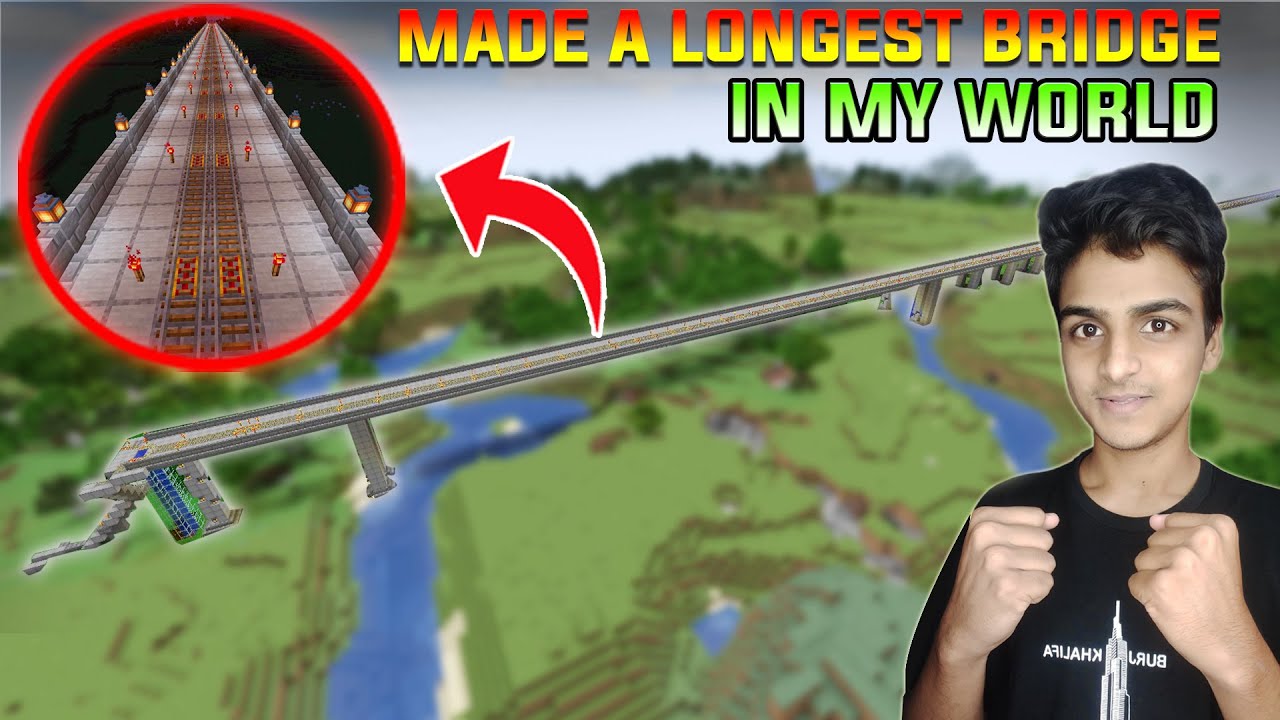 Built The Longest Bridge in Minecraft || Minecraft survival #23 - YouTube