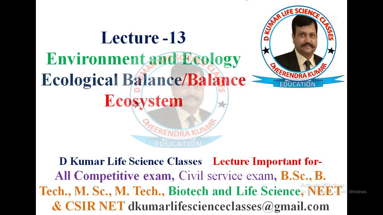 EVS/Ecological Balance, Balance Ecosystem by Dheerendra Kumar - YouTube