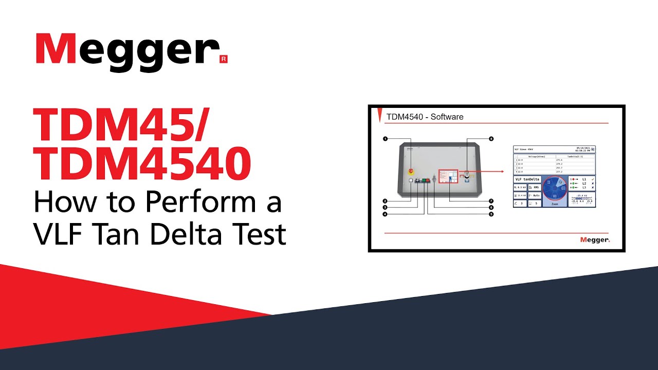 How to Perform a VLF Tan Delta Test with the TDM45/TDM4540 - YouTube