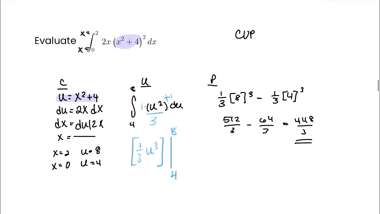 U- Substitution Practice #4| RU Calc 152 - YouTube