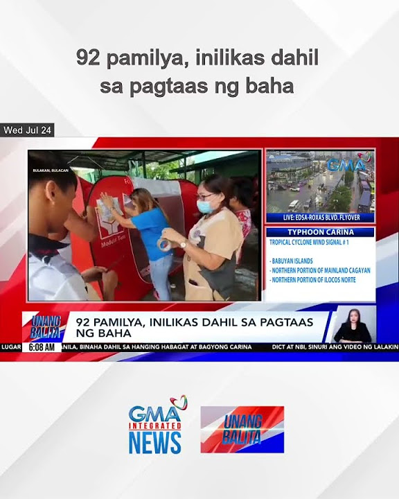 92 pamilya, inilikas dahil sa pagtaas ng baha | Unang Balita - YouTube