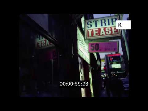 Soho in the 1960s, Strip Club Exterior, London, HD from 35mm - YouTube