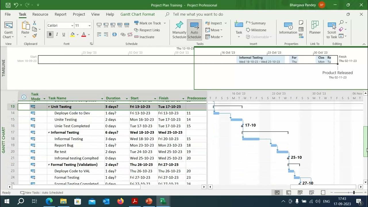 Learning MS Project Session 9 (Creating Milestone) - YouTube