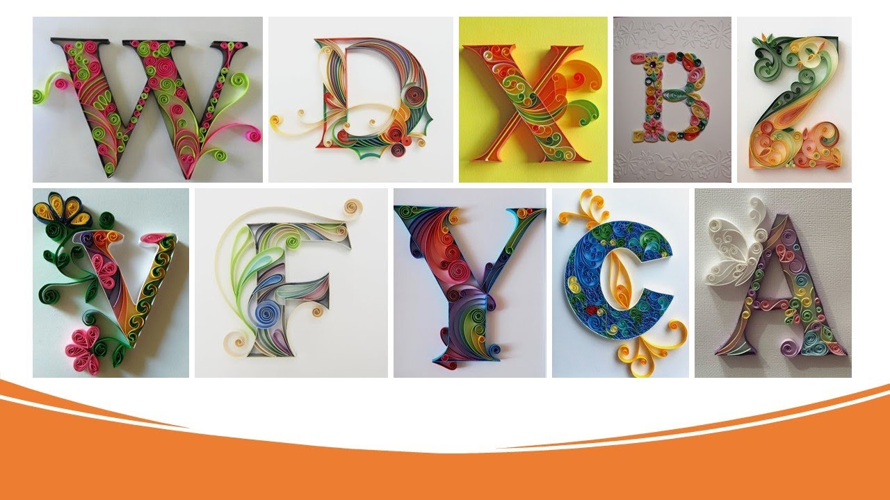 Paper Quilling Letters - YouTube